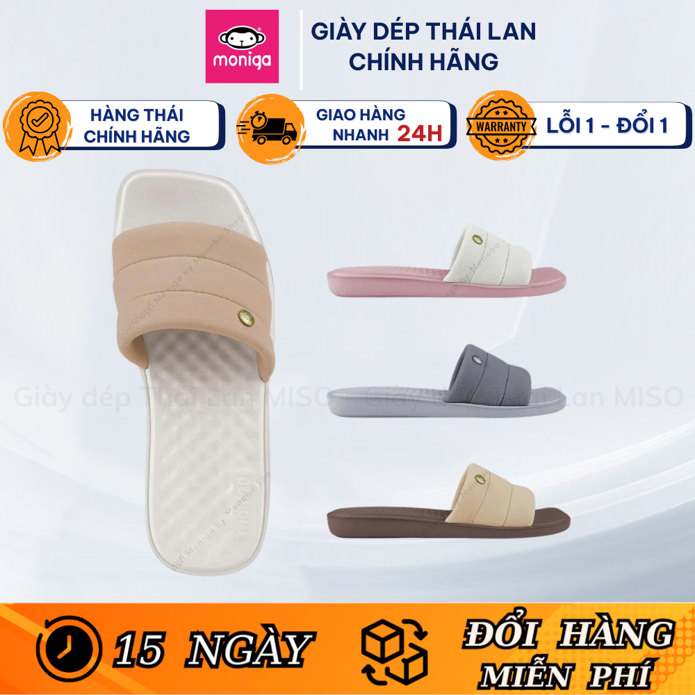 Dép Nữ Quai Ngang Thái Lan Moniga Cusha 3 (FORM NHỎ TĂNG 1 SIZE) Xinh ...