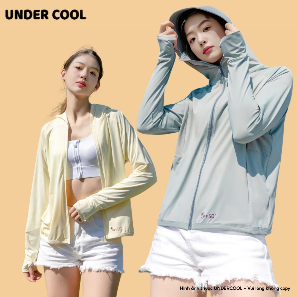 Áo chống nắng chất su ICE mát lạnh UNDERCOOL nam nữ 6D Hàn UPF 50+Áo chống nắng màu pastel ACN07 ...