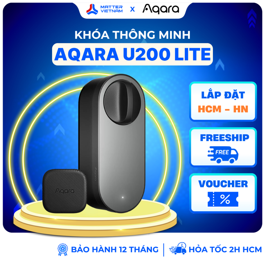 Aqara U200 Lite - BH 24 THÁNG - Khóa thông minh, hỗ trợ Matter, kết nói Bluetooth | Shopee Việt Nam