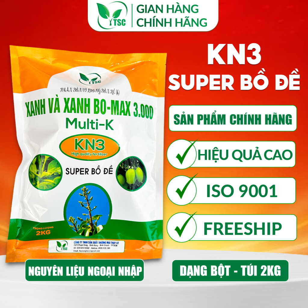 Phân bón KN3 Super Bồ Đề Thụy Sỹ, Xử Lý Ra Hoa, Trái Lớn Tối Đa, Tăng Độ Ngọt, Lên Màu Cực Đep ...