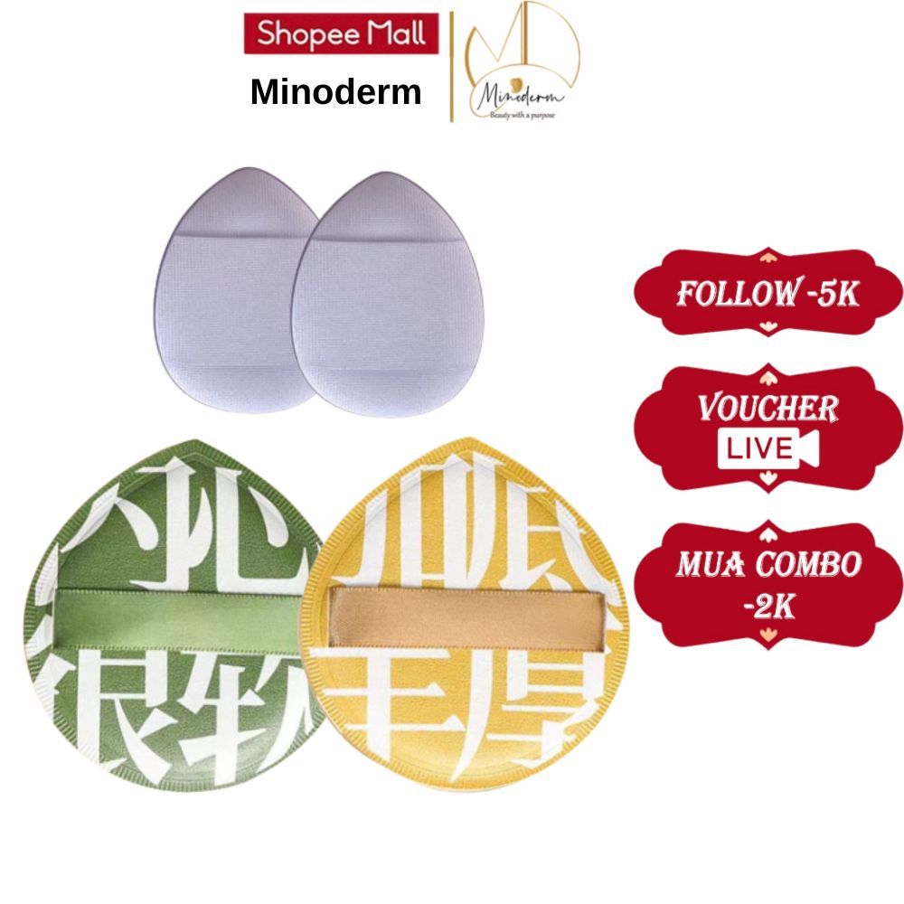Mút xốp trang điểm Minoderm, Focallure mút tán phấn, kem nền mềm mại ...
