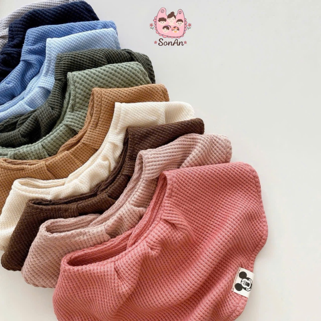 Yếm cổ đổ pipi chất liệu Cotton Waffle giữ ấm cổ cho bé trai, bé gái từ ...