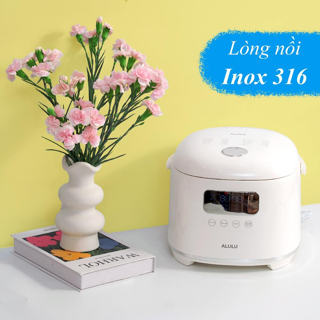 Nồi cơm điện lòng inox ALULU, Dung tích nấu cơm 1.2L / 1.8L, Bảo hành ...