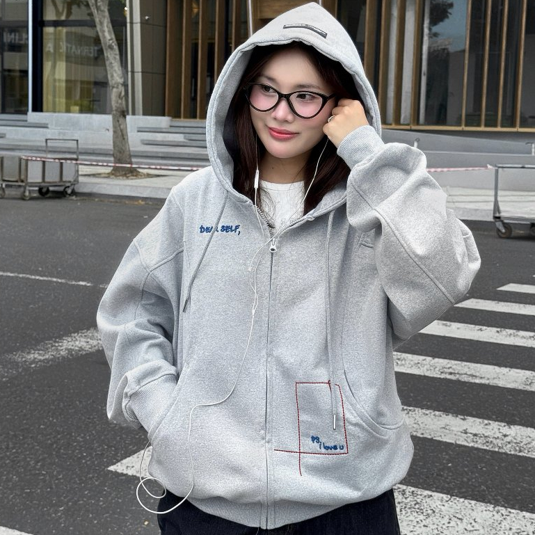 Áo Hoodie Zip DEAR ME Cinder Form Rộng Oversize, Local Brand Chính Hãng ...