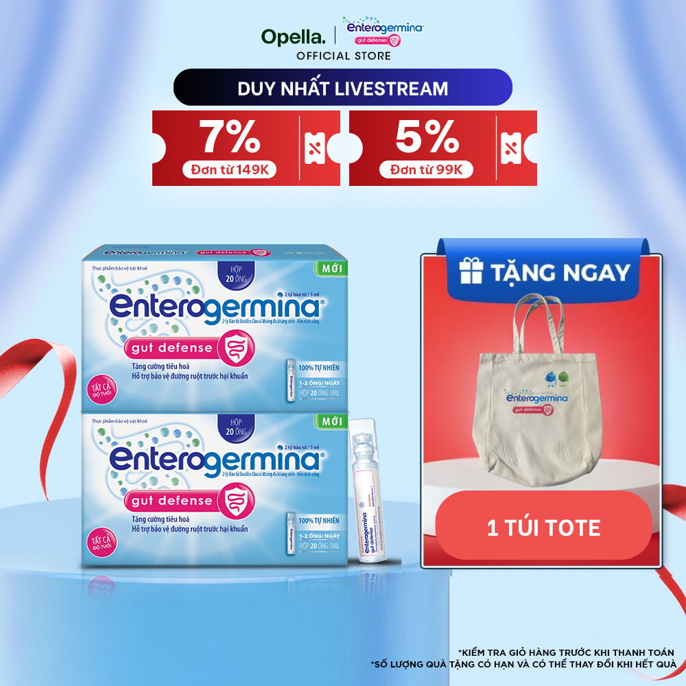 [KOL LIVESTREAM] Bộ 2 Thực phẩm bảo vệ sức khỏe Enterogermina Gut Defense giúp tăng cường tiêu ...