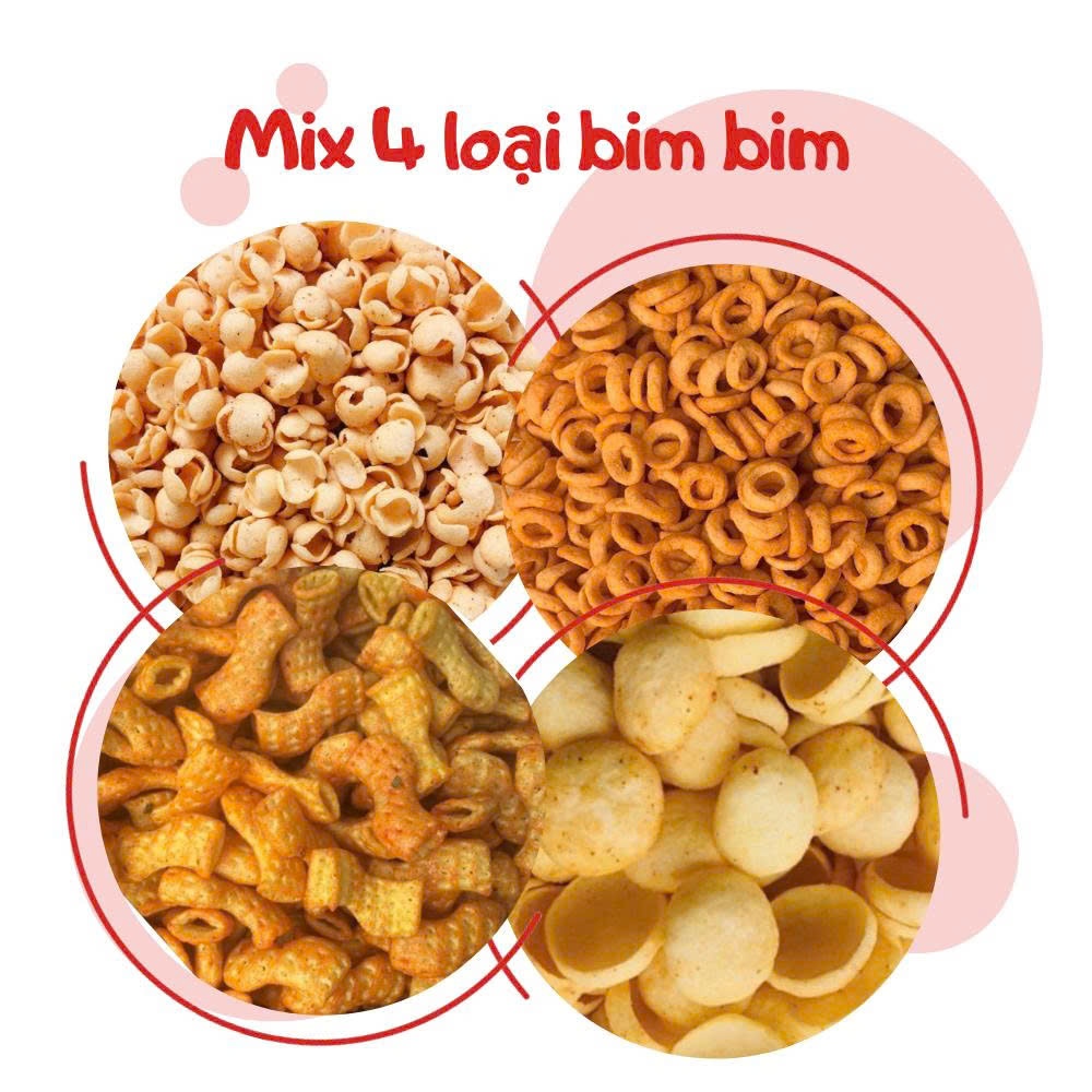 Mix 4 loại bim bim Max Mê Ly - Gói 200g | Shopee Việt Nam