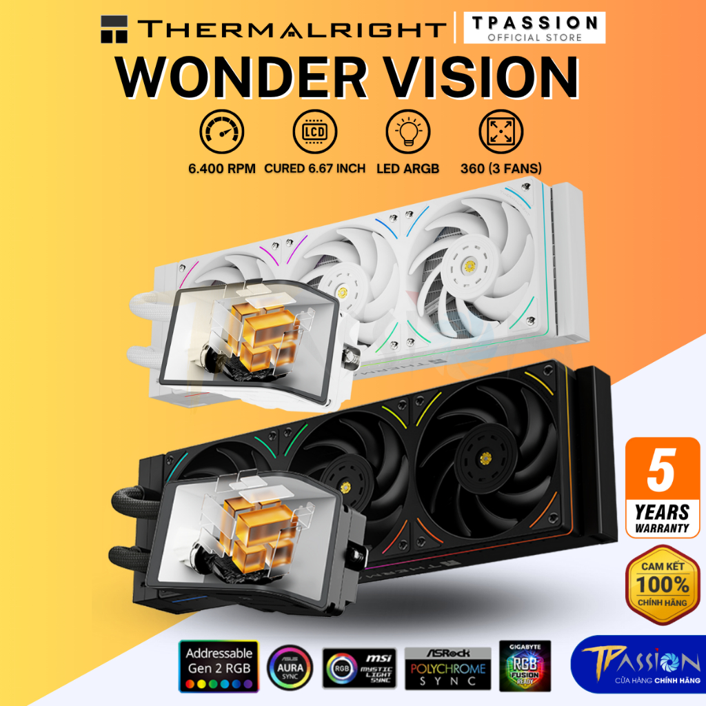 Tản nhiệt nước CPU AIO THERMALRIGHT WONDER VISION LCD 360 UB LED ARGB ...