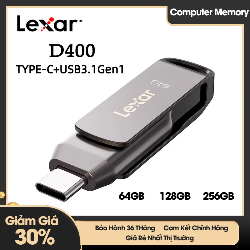 [Chính Hãng] - USB 3.2 Gen1 64GB/128GB/256GB Lexar D400 Type-C/Type-A ...