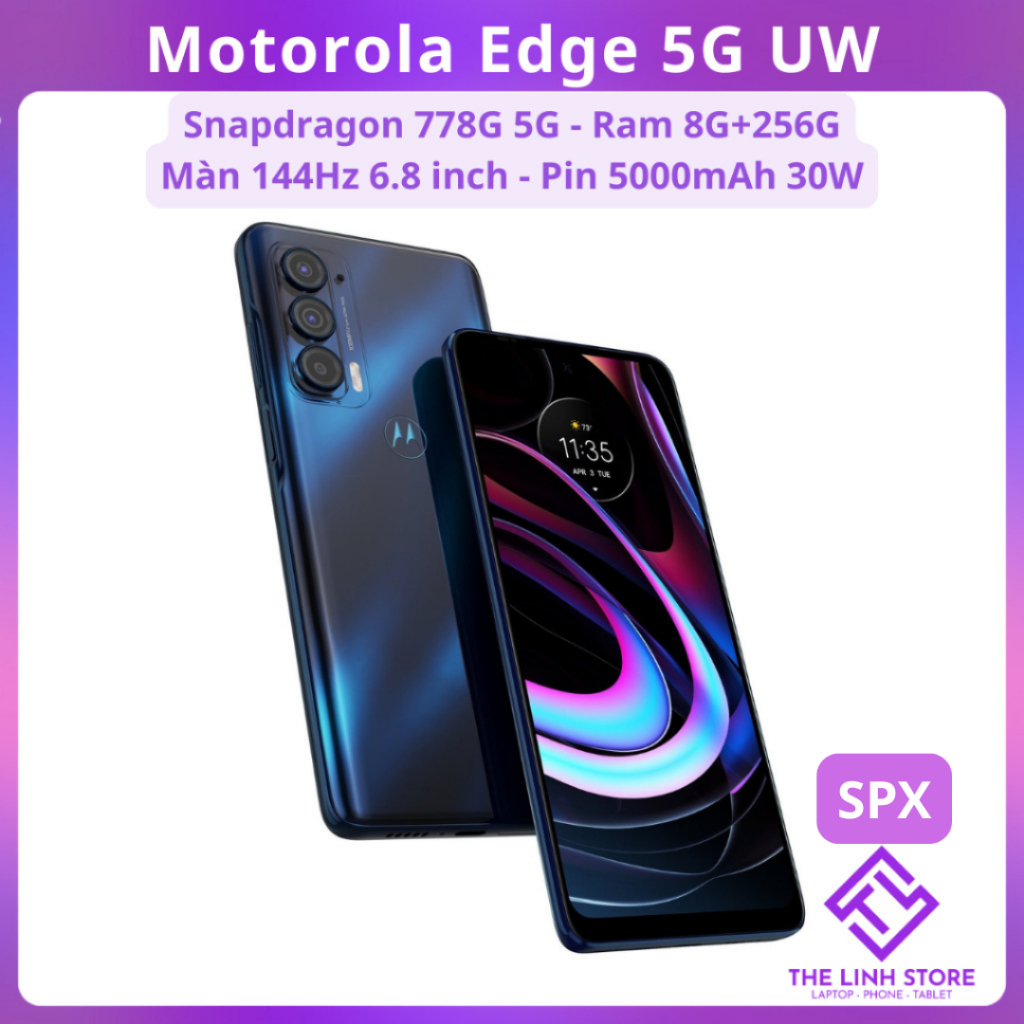 Điện thoại Motorola Edge 5G UW (XT2141) (SPX) - Snapdragon 778G 5G ram ...