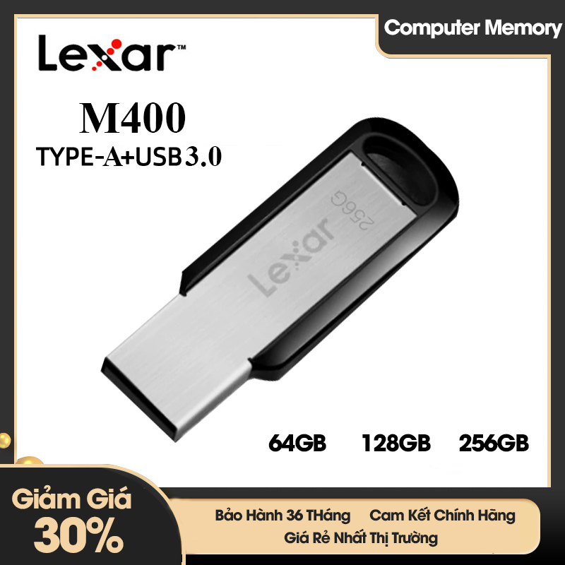 [Chính Hãng] - USB 3.2 Gen1 64GB/128GB/256GB Lexar M400 Tốc Độ Cao 150MB/s - Tương thích PC/ MAC ...