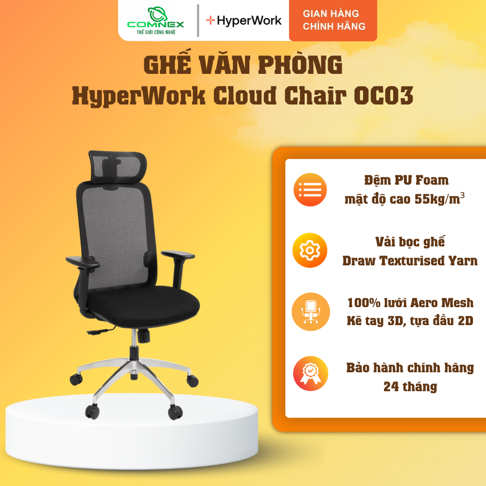 Ghế Công Thái Học Văn Phòng HyperWork Cloud Chair OC03 Cải Thiện Tư Thế ...