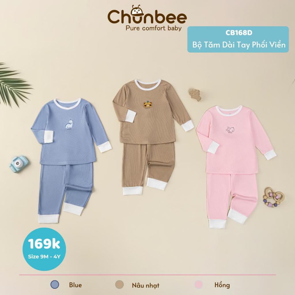 Bộ dài tay chất tăm Chunbee cho bé trai bé gái CB168D | Shopee Việt Nam