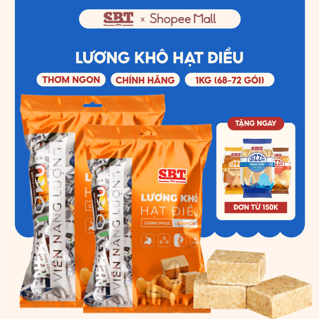 Lương Khô SBT Vị Hạt Điều Loại 1 Kg Cung Cấp Năng Lượng Nhanh Chóng ...