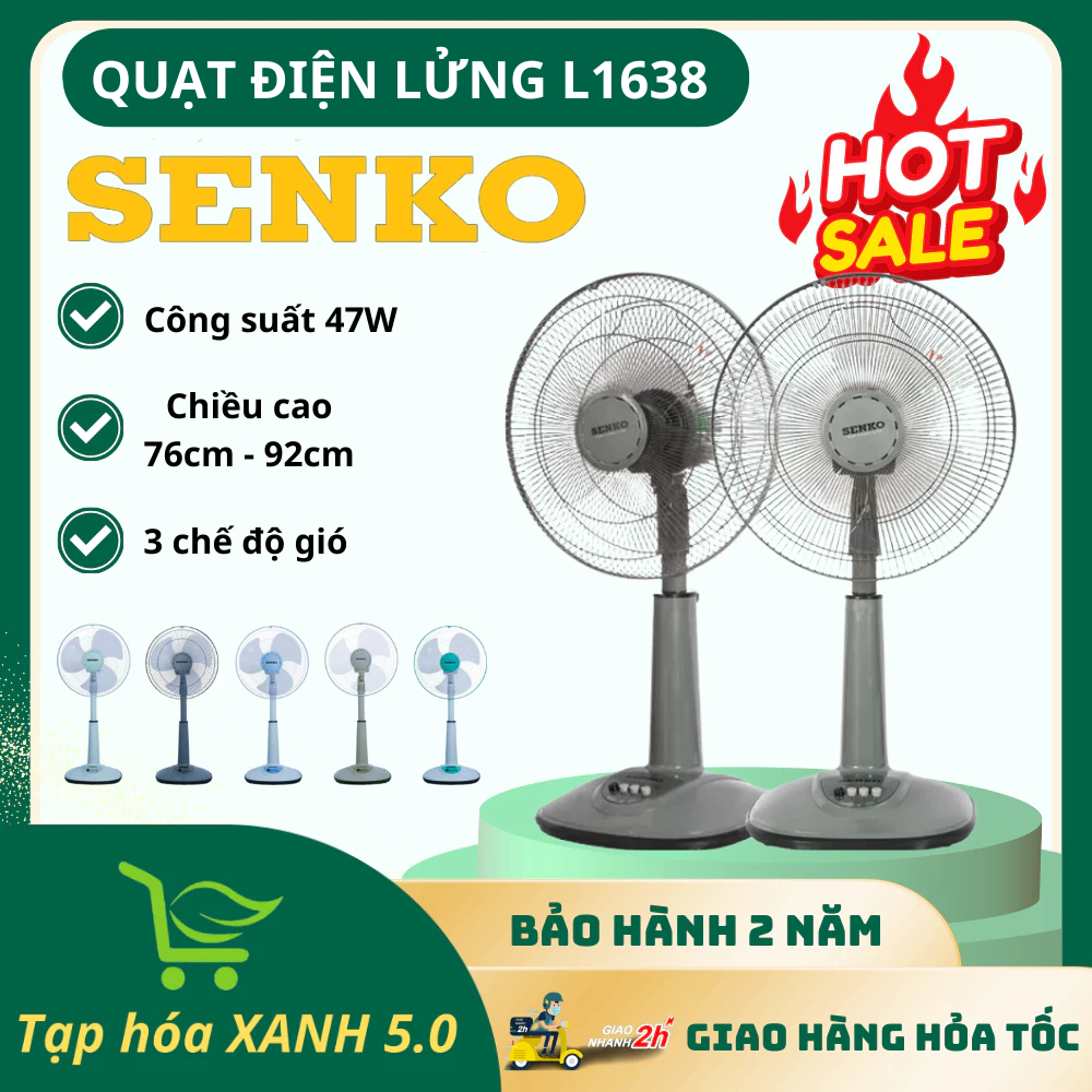 Quạt Lửng Senko L1638 Chính Hãng Với 3 Tốc Độ Gió Không Ồn, Công Suất ...