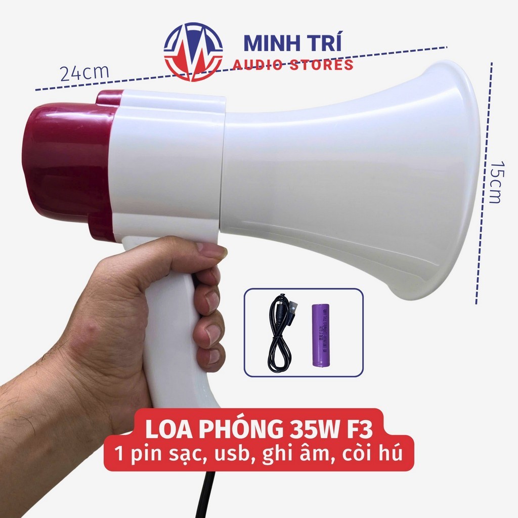 Loa Phóng Thanh Mini 25W–60W Có Ghi Âm, Bluetooth, USB, Pin sạc – Loa ...