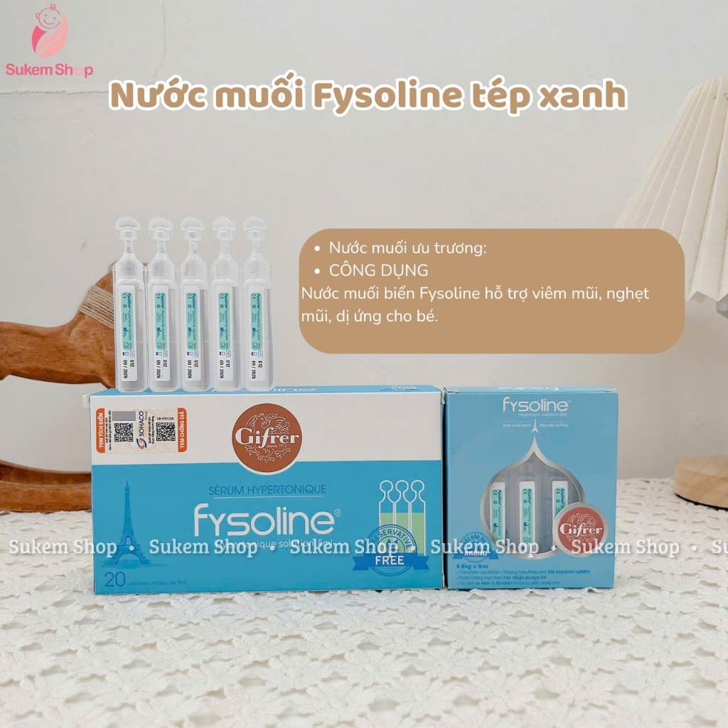 Nước Muối Sinh Lý Fysoline Hypertonic Soluion (màu xanh) DATE T9/2026 ...