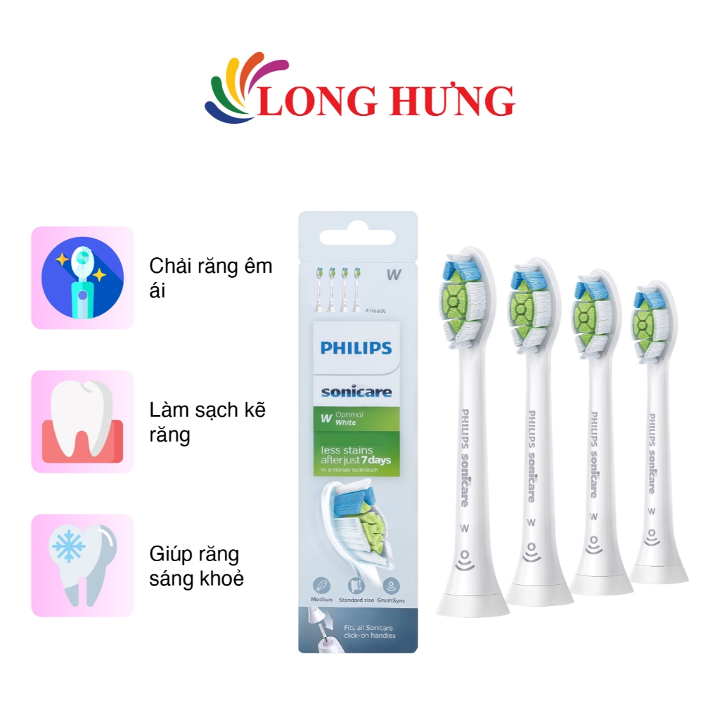 Đầu bàn chải điện Philips Sonicare W2 Optimal White HX606 - Hàng chính ...