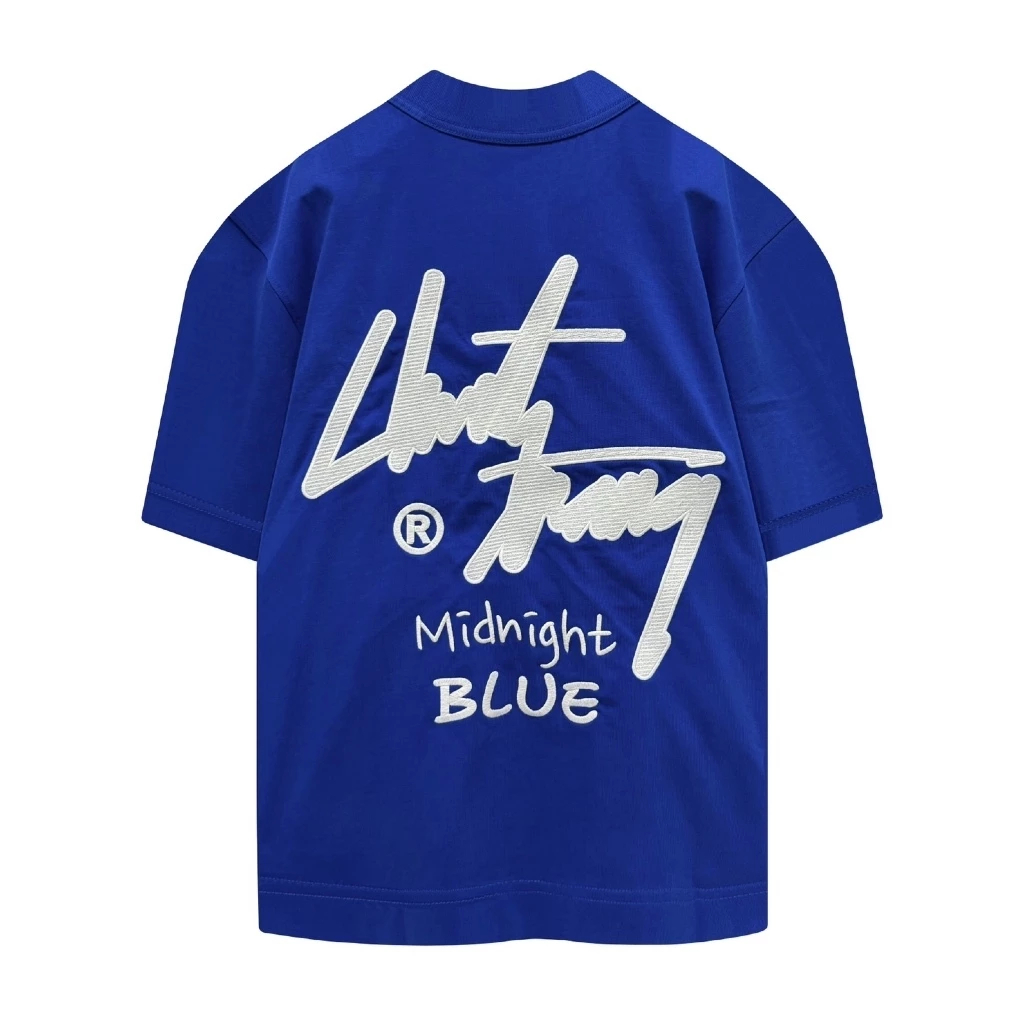 CHUOTTRANG TEE MID - ÁO THUN CHUỘT TRẮNG thêu to midnight FORMBlueBOXY ...