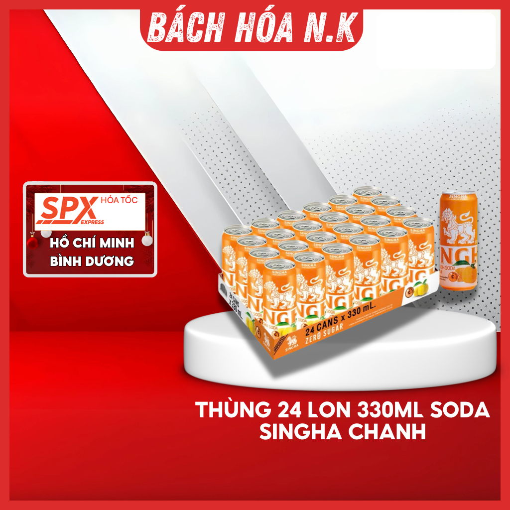 Singha Soda Chanh Thùng 24 lon x 330ml | Shopee Việt Nam