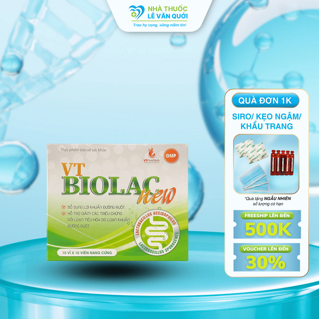 [CHÍNH HÃNG] Men tiêu hóa VT-Biolac bổ sung lợi khuẩn đường ruột, giảm ...