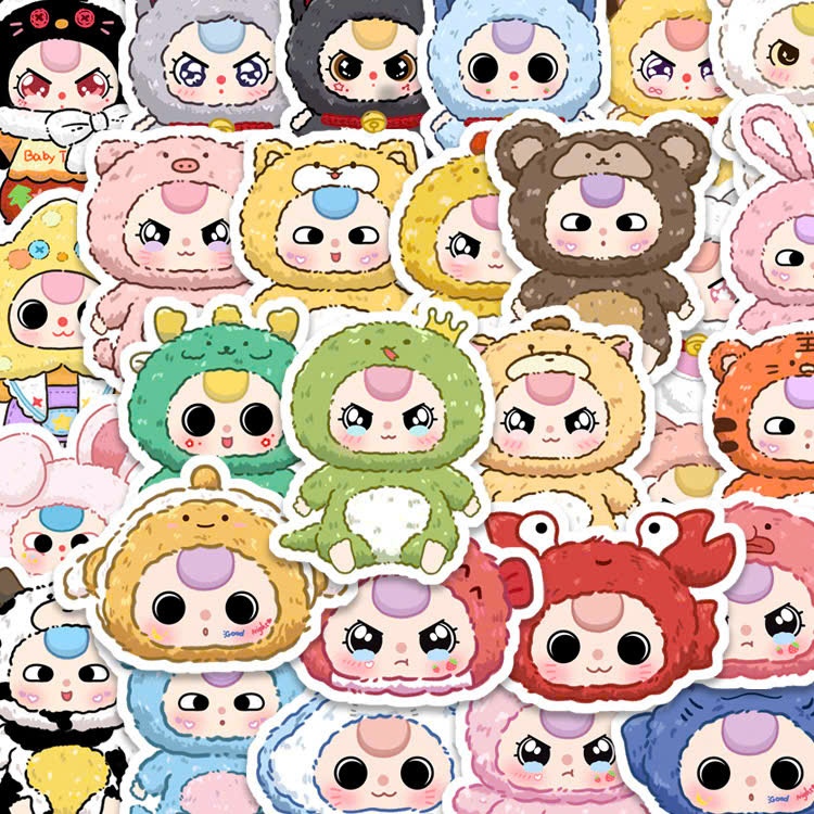 Set 50 miếng sticker lẻ mẫu baby three và capybara cuti. | Shopee Việt Nam