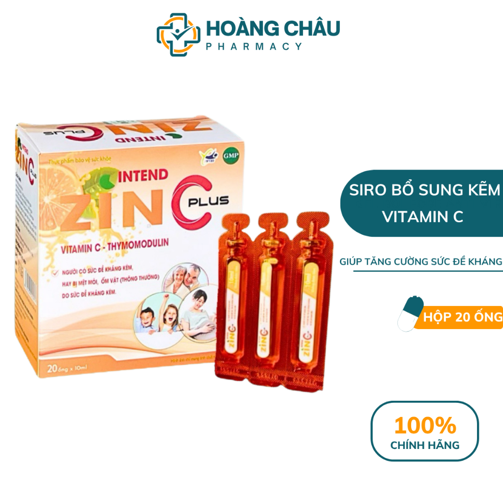 Siro Kẽm Zinc Plus Intend - Giúp Tăng Sức Đề Kháng, Giảm Ốm Vặt, Bồi Bổ ...