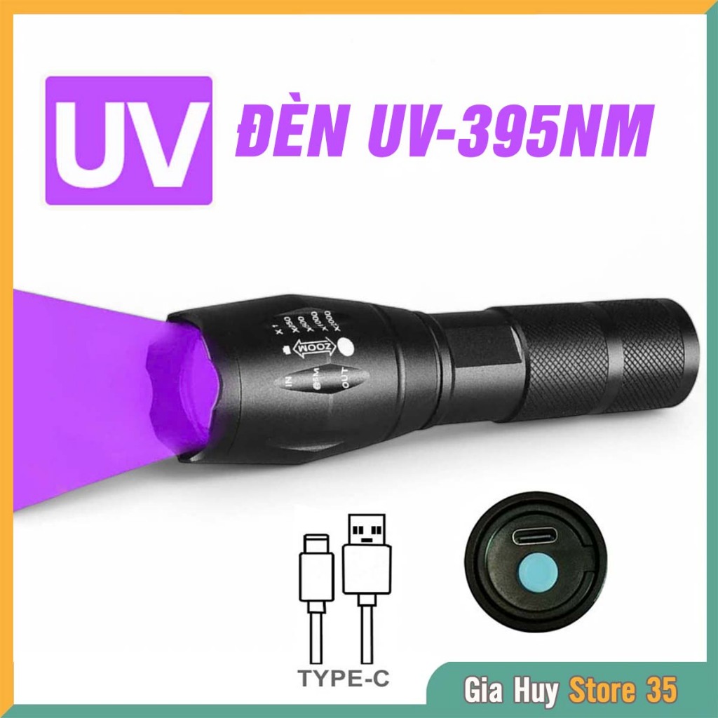 Đèn tia cực tím , đèn UV 395nm sấy keo , làm móng , chiếu phát quang ...