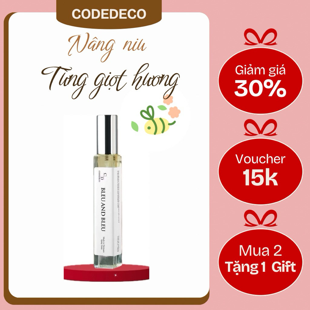 Nước Hoa CODEDECO Bleu And Bleu H10 10ml, Nam tính, Mạnh mẽ, Thu hút ...
