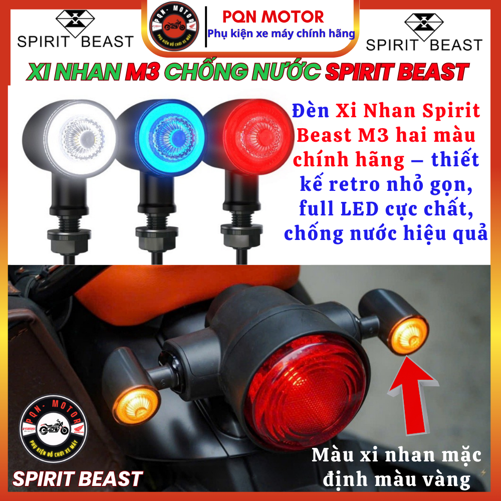 Đèn Xi Nhan Spirit Beast M3 Chính Hãng Chống Nước – Form Tròn Gắn Winner, Winner X, Xe Classic ...