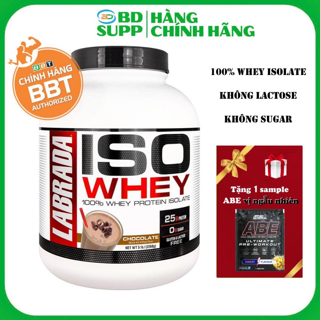 [Kèm Quà] Labrada ISO WHEY (2.3KG), 25g Whey Protein Isolate, Hỗ Trợ Tăng Cơ,Giảm Mỡ, Không ...