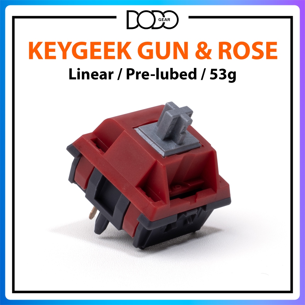 Switch KeyGeek Gun & Rose 5 PIN Linear 53g công tắc bàn phím Switch ...