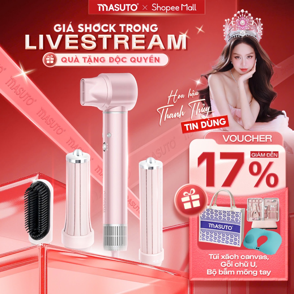 (LƯU VOUCHER 300K TẠI LIVE) Máy Sấy Và Tạo Kiểu 5 Trong 1 Masuto ...