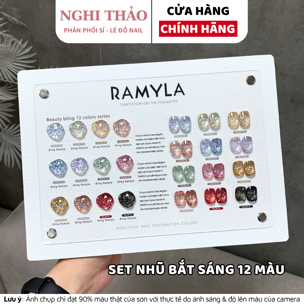 Set sơn gel nhũ bắt sáng RAMYLA 12 màu Nghi Thảo Nails | Shopee Việt Nam