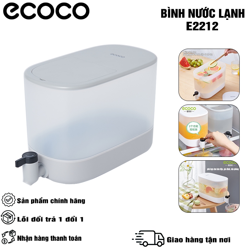Bình Nước Tủ Lạnh Ecoco E2212 4lít Có Vòi Chịu Nhiệt Độ Cao Đựng Nước Ép | Shopee Việt Nam