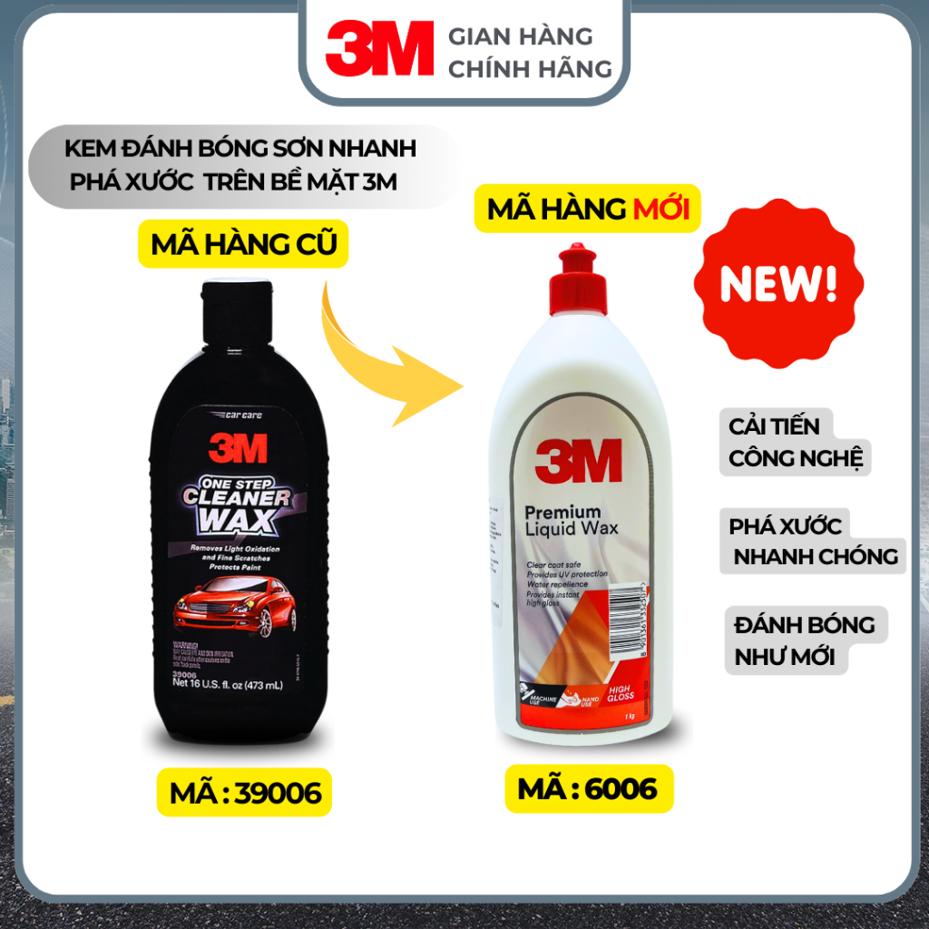 Dung dịch tạo bóng 3M One Step Cleaner Wax 39006 473ml - Mã mới 3M ...