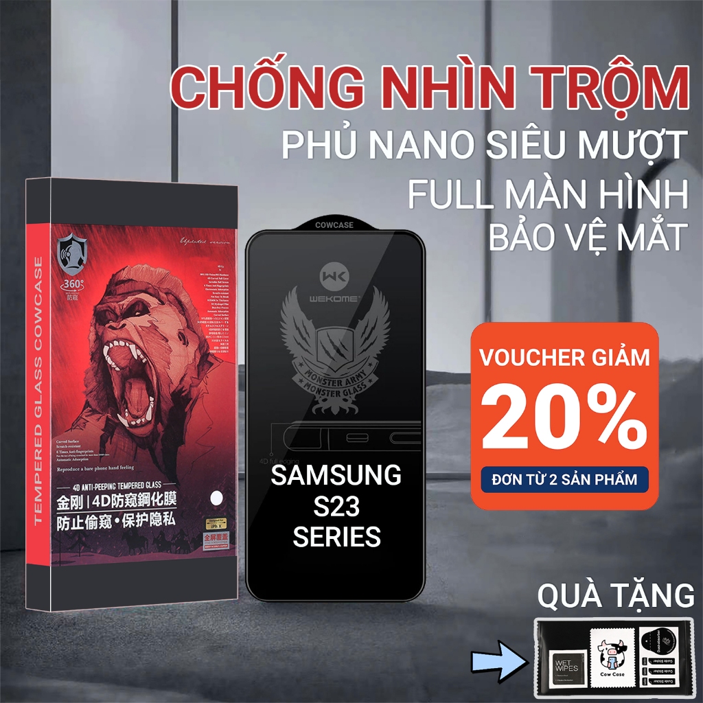 Cường lực Samsung S23 Fe/Ultra/Plus 5G chống nhìn trộm full màn | Miếng ...