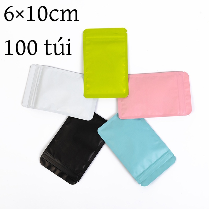 100 TúI TúI Zip Mù Foli Nhôm/Túi Mờ Nhôm Foil Dây Kéo Đáy Phẳng/Túi Zip ...