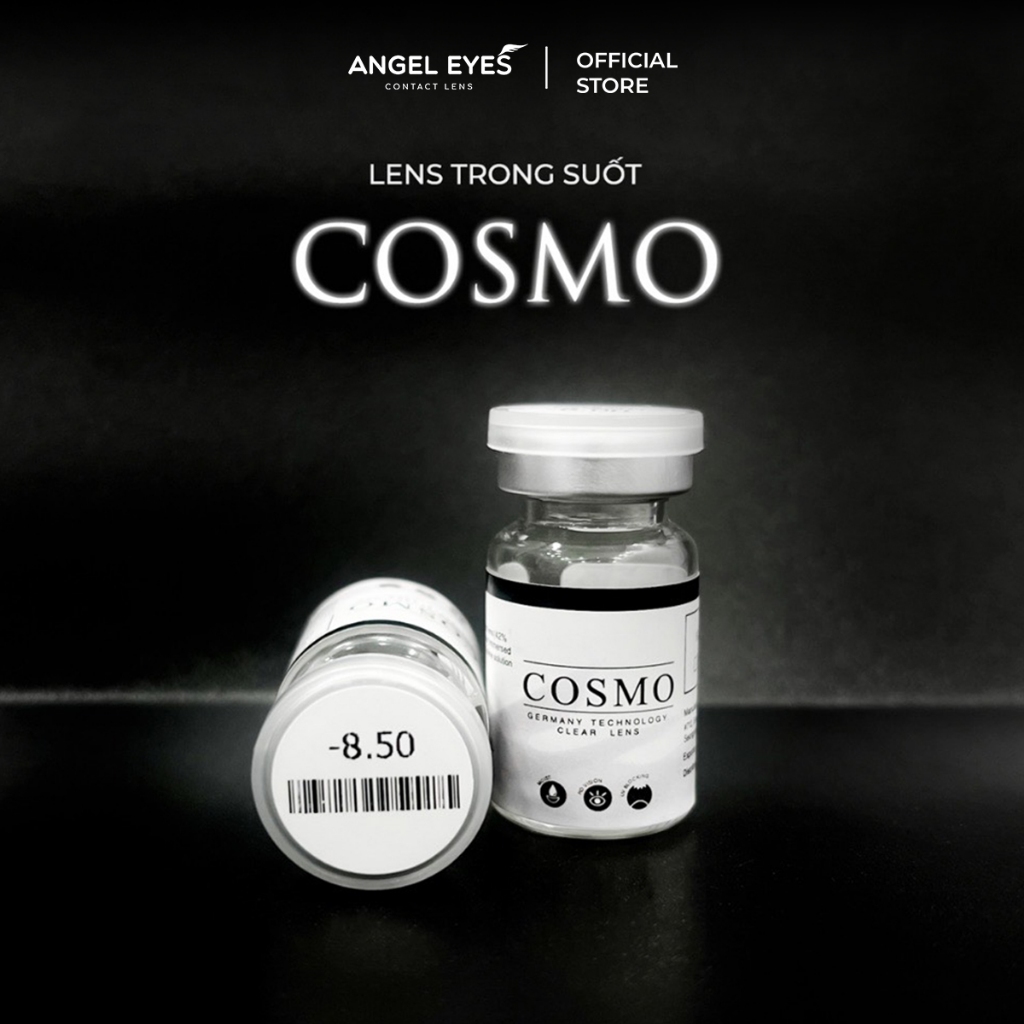 Lens trong suốt cận Angel Eyes Cosmo có độ từ 0 đến 15 độ, dòng kính áp ...