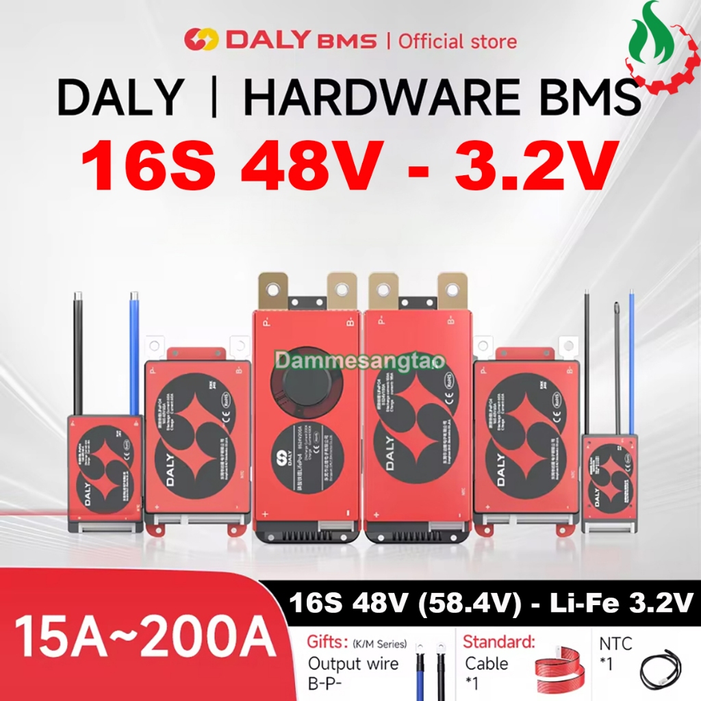 Mạch 16S 48V (58.4V) Daly bảo vệ pin sắt Li-Fe 3.2V xe điện | Shopee ...