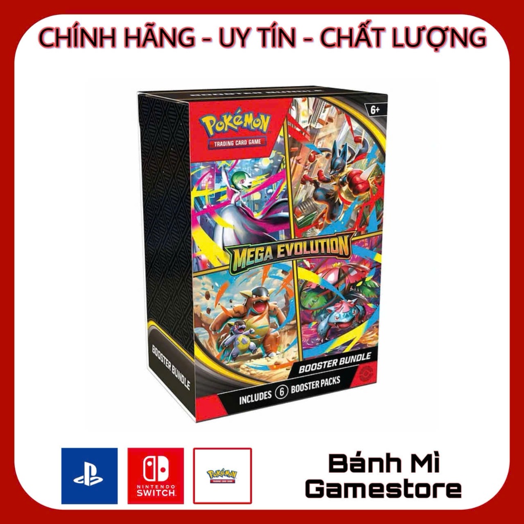 [ Kèm quà tặng ] Pokemon TCG: Mega Evolution Booster Bundle | Shopee ...