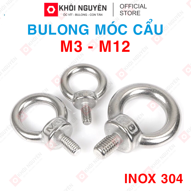 Bulong Tai Cẩu, Bulong Móc Cẩu, Bulong Mắt INOX 304 | Size M3 M4 M5 M6 M8 M10 M12 | Shopee Việt Nam