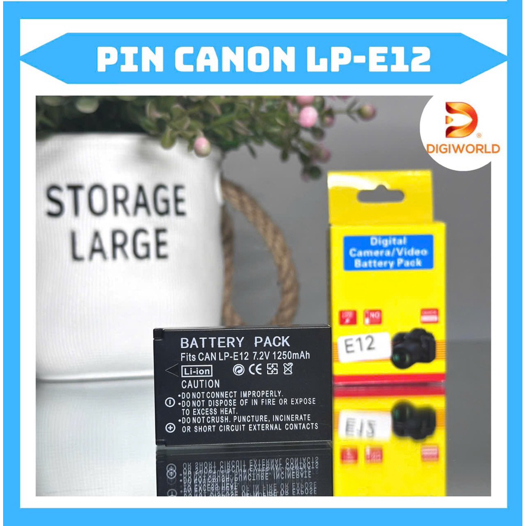 Pin Canon LP-E12 ( pin thay thế dung lượng cao ) dùng cho EOS M, EOS M2 ...