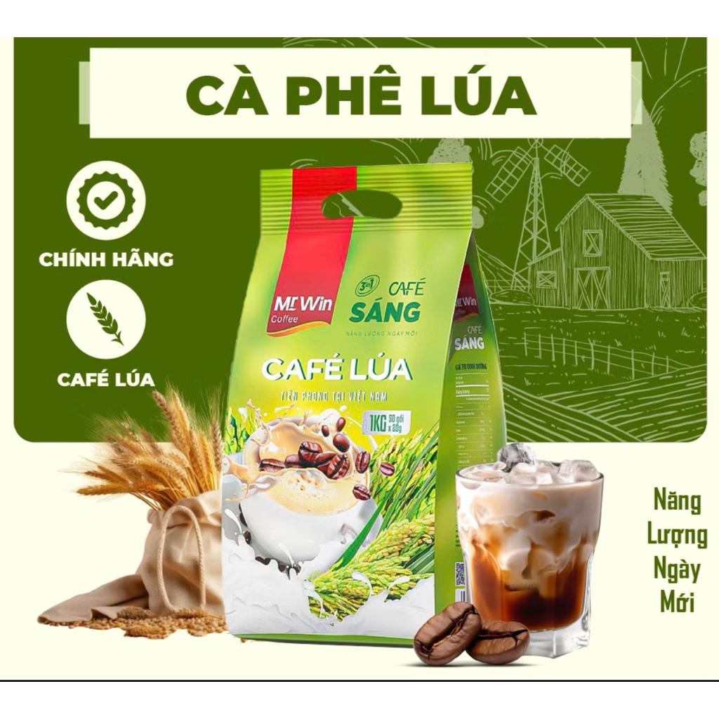 Cafe lúa túi 50 gói x 20 gr | Shopee Việt Nam
