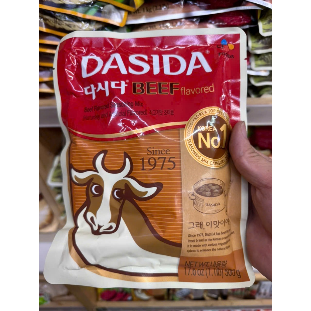 Hạt Nêm Vị Bò Dasida CJ Hàn Quốc Gói 500g , 1kg / CJ) 쇠고기 다시다 250g ,500g , 1kg | Shopee Việt Nam