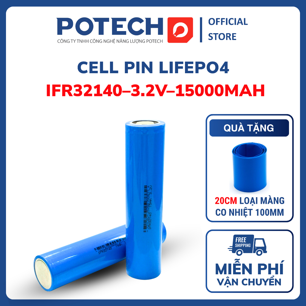 [HÀNG LOẠI A] Pin LiFePo4 32140 3.2V 15.000mAh dòng xả 45A, cell pin ...