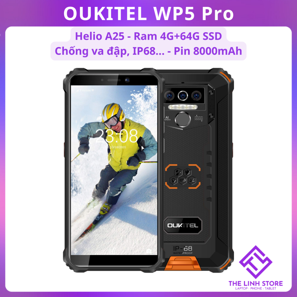 Điện thoại OUKITEL WP5 Pro pin 8000mAh - Chống va đập, IP68... | Shopee Việt Nam