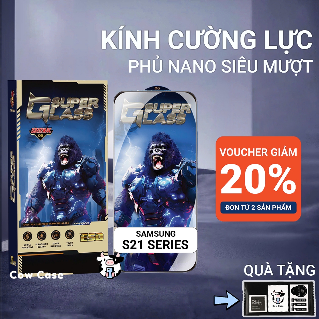 Cường lực Samsung S21 Fe,Ultra,Plus, S21 5g Cow case PREMIUM full màn ...