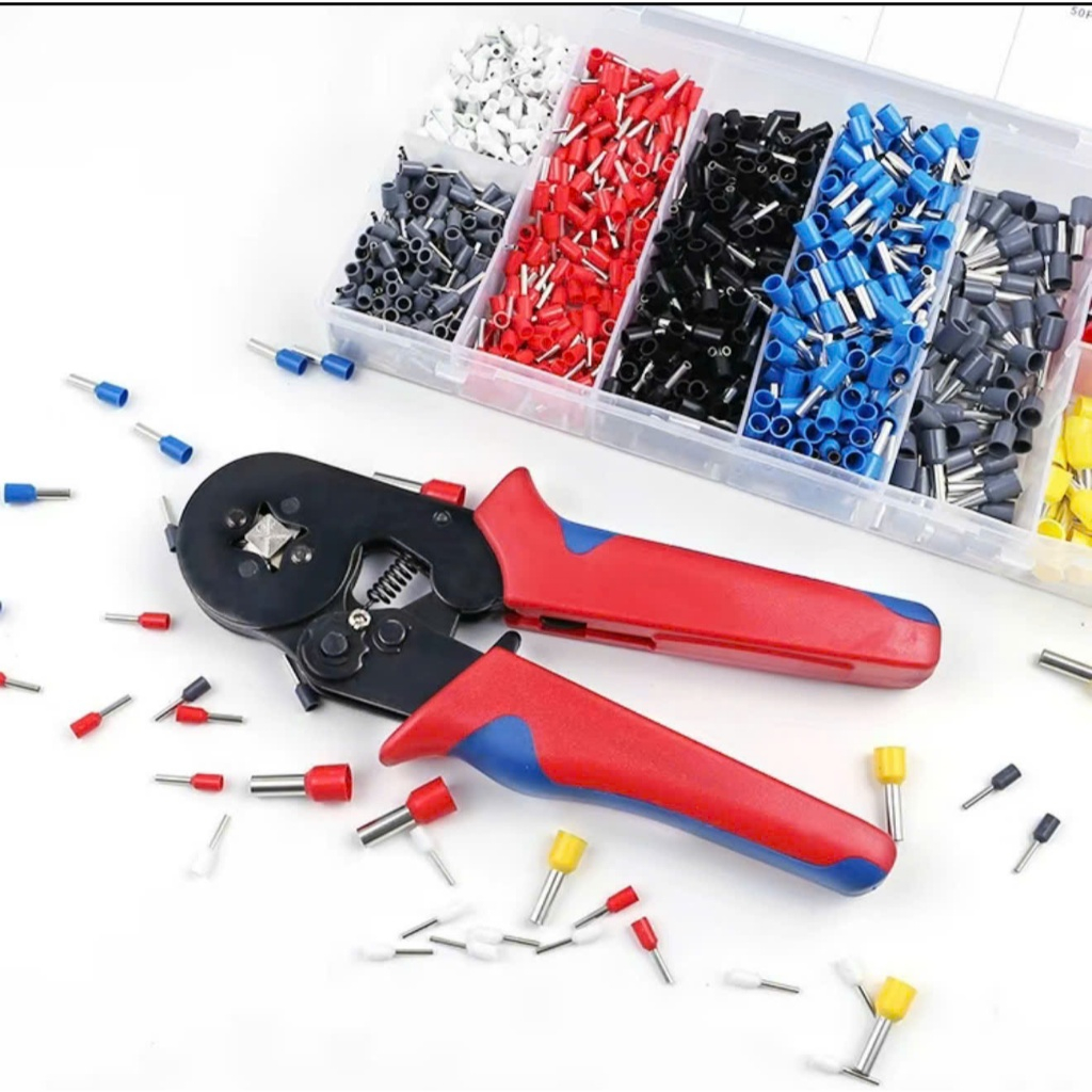 Kìm Bấm Cos Pin HSC8 6-4A Tự Điều Chỉnh - Hộp Cos Pin Rỗng 1200 Cái Cos ...