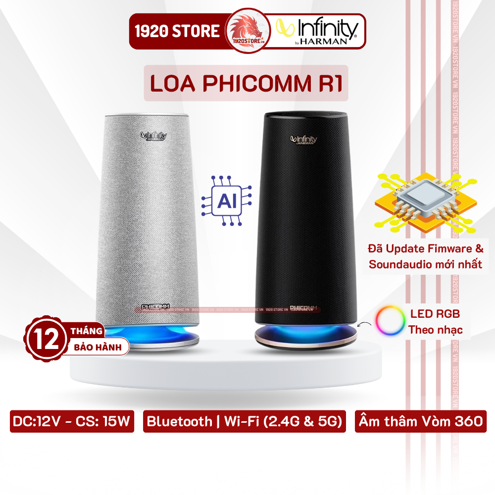 【Hỏa Tốc HCM】Loa Bluetooth PHICOMM R1 - Infinity by Harman, Công Suất ...