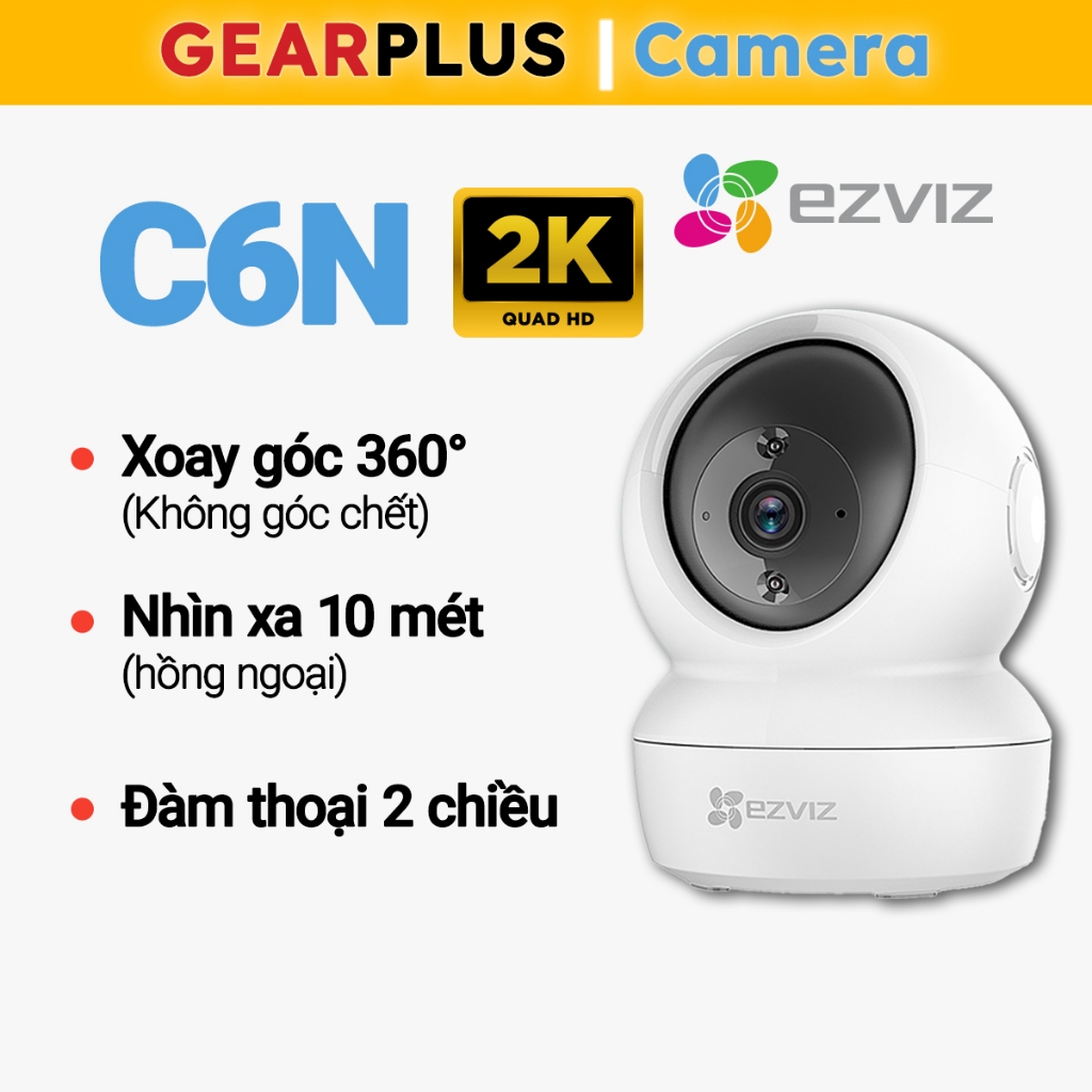 Camera EZVIZ C6N Pro 2K | WiFi Trong Nhà | Đàm Thoại 2 Chiều | Điều Khiển Từ Xa Xoay 360 độ ...
